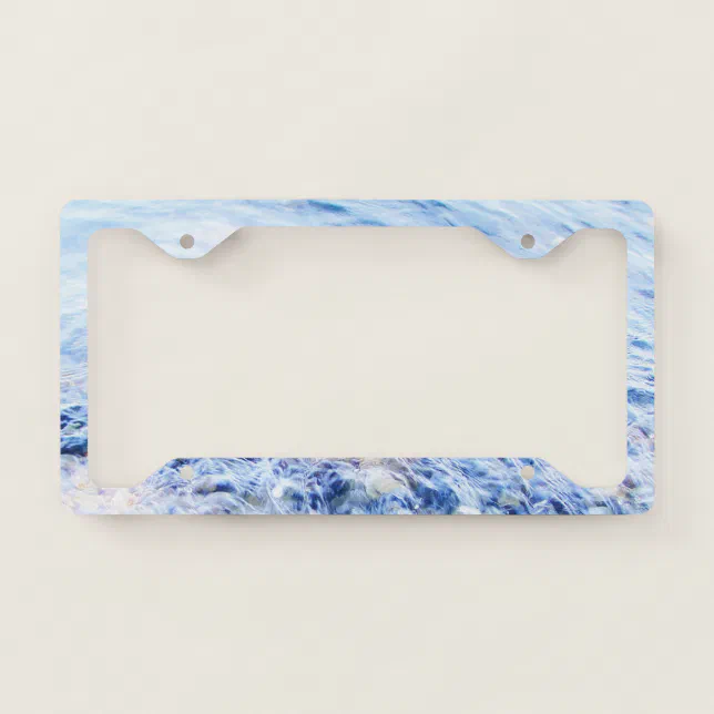 Cool blue water license plate frame | Zazzle