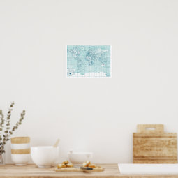 Cool Blue World Poster | Zazzle