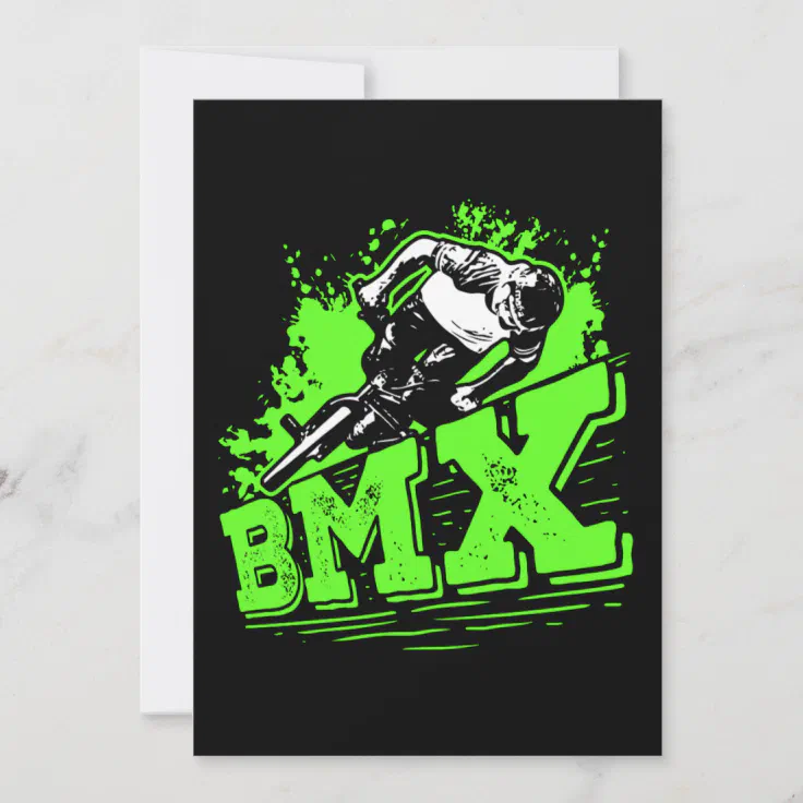 Cool BMX Bike Racing BMX Rider Gift Idea Invitation | Zazzle