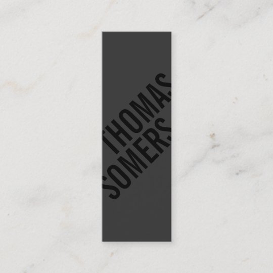 Cool BOLD Black Unique Modern Designer Mini Business Card | Zazzle.com