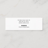 Cool Bold Signature Script Typography Modern Black Mini Business Card ...
