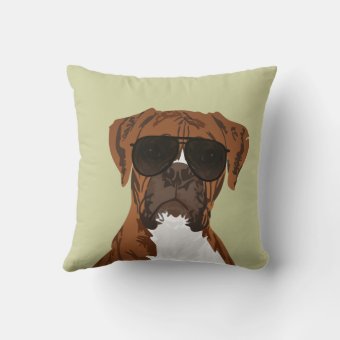 Cool Boxer Dog for Dog Lovers Pillow | Zazzle