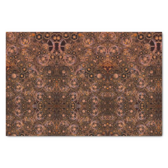 Cool Bronze Antique Gears Steampunk Tissue Paper | Zazzle.com