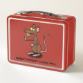 Cool brown rat cartoon lunch box. metal lunch box | Zazzle