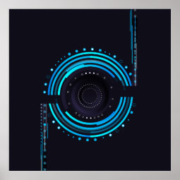 Cool camera lens design poster | Zazzle