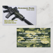 cool camo firearms business card | Zazzle