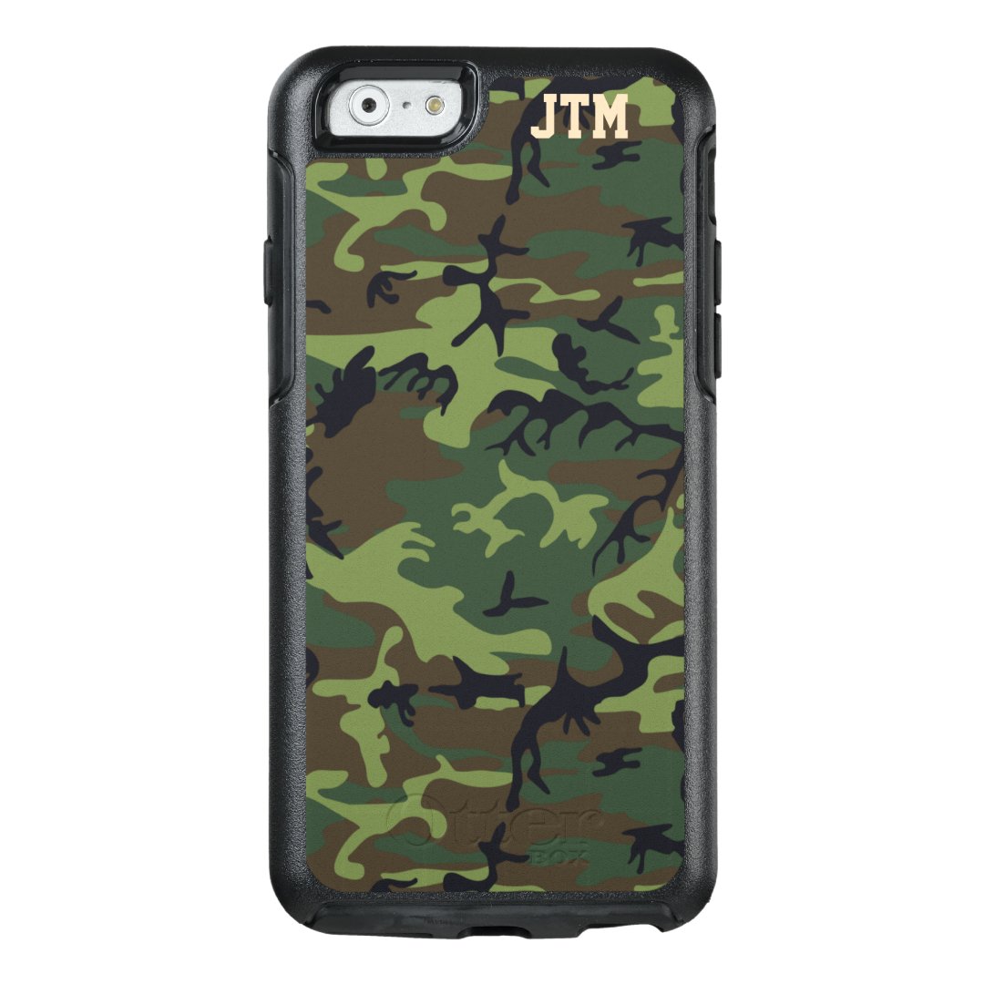 Cool Camouflage Camo Personalized Monogram OtterBox iPhone Case | Zazzle
