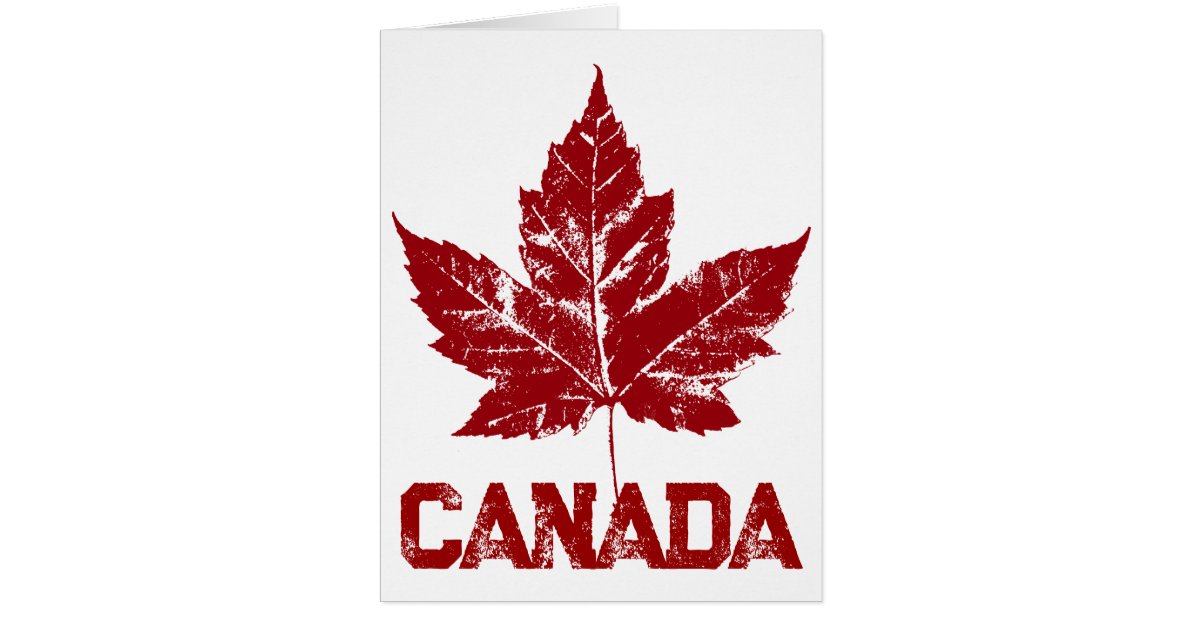 Cool Canada Card Canadian Flag Greeting Card | Zazzle