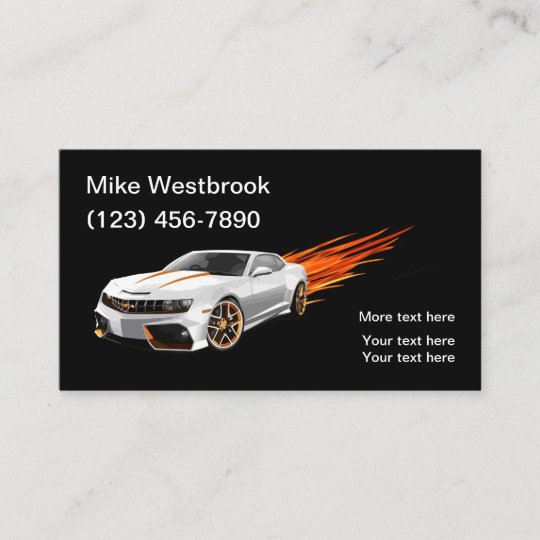 Cool Car Automotive Care Business Card | Zazzle.com