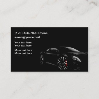 Cool Car Automotive Services Business Card | Zazzle