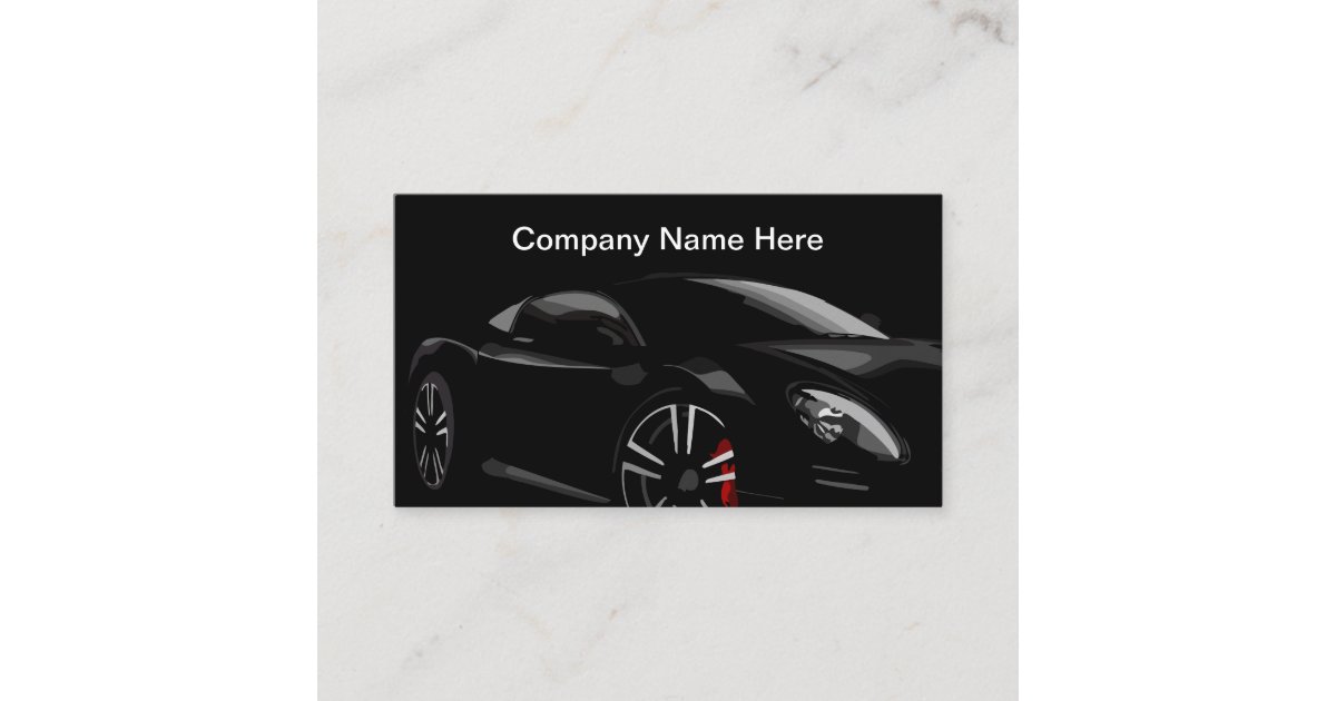 Cool Car Automotive Services Business Card | Zazzle