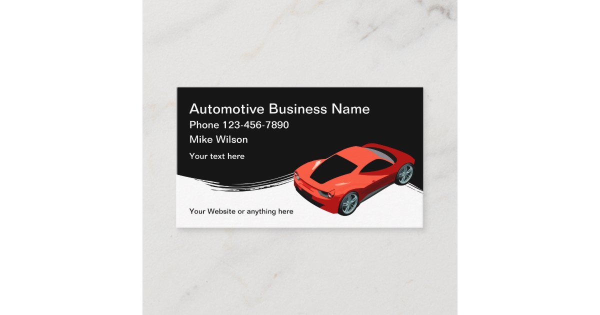 Cool Car Care Automotive Theme Business Card | Zazzle