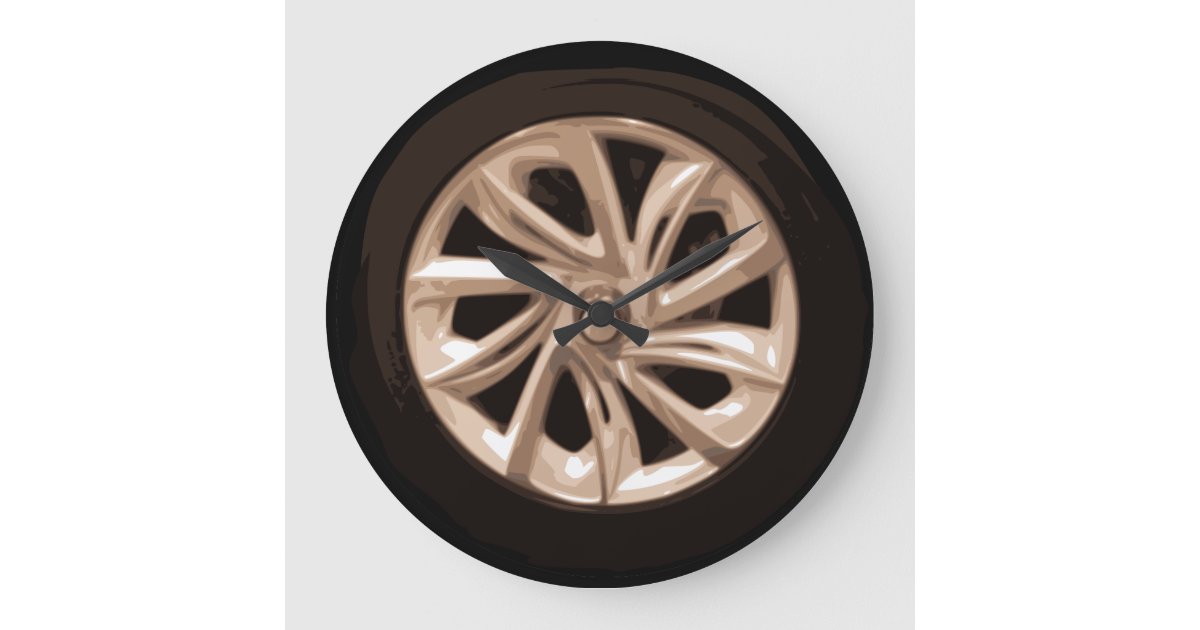Cool Car Wheel hubcap clock | Zazzle