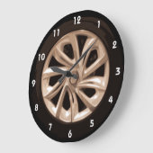 Cool Car Wheel hubcap wall clock with numbers | Zazzle