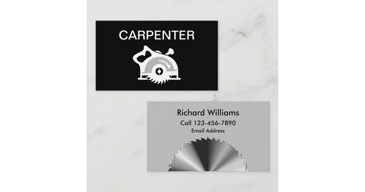 Cool Carpenter Contractor Business Cards | Zazzle