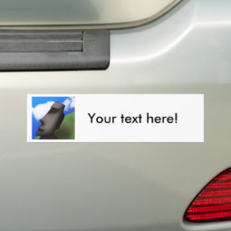 Cool Cartoon Easter Island Moai Head Bumper Sticker | Zazzle