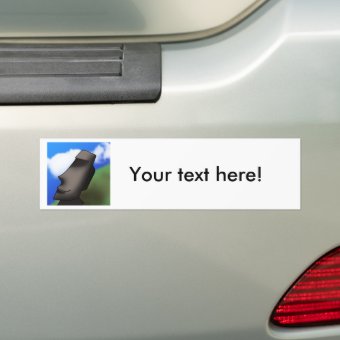 Cool Cartoon Easter Island Moai Head Bumper Sticker | Zazzle