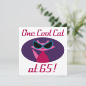 Cool Cat 65th Birthday Card | Zazzle
