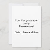 Cool Cat graduation party invitation | Zazzle