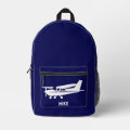 Cool Cessna Airplane,Simple,Blue,Aviation Printed Backpack | Zazzle