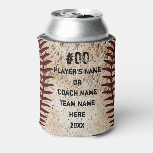 Cool Cheap Personalized Baseball Gifts for Players Can Cooler | Zazzle