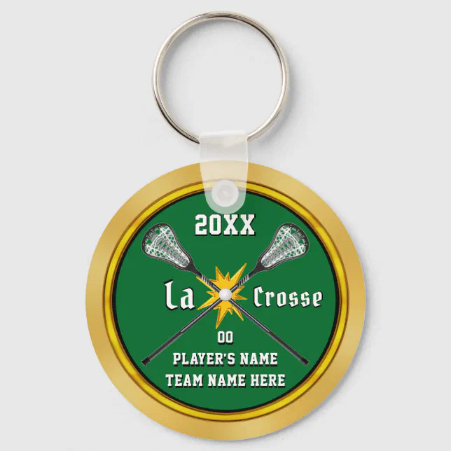 Cool Cheap Personalized Lacrosse Gifts, Your Color Keychain | Zazzle