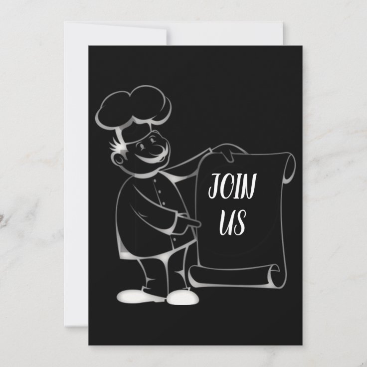 COOL CHEF**** UNIQUE PARTY INVITATION | Zazzle