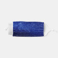 cool chic light navy blue glitter sparkle adult cloth face mask | Zazzle