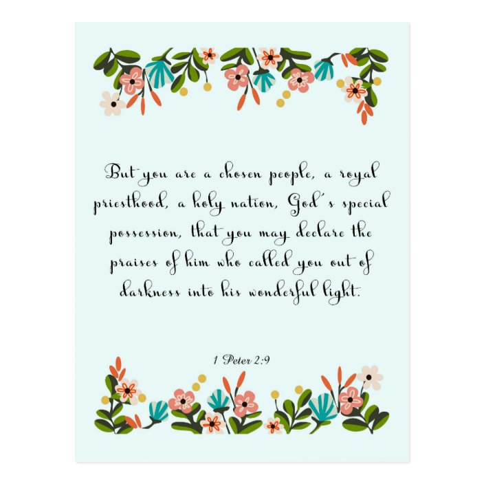 Cool Christian Art - 1 Peter 2:9 Postcard | Zazzle.com