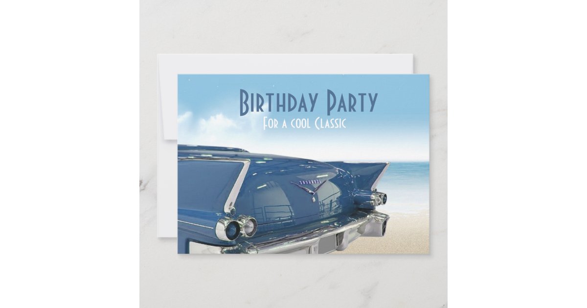 Cool Classic Car 60th Birthday Party Invitation | Zazzle