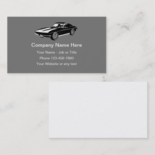 Cool Classic Car Theme Business Card | Zazzle