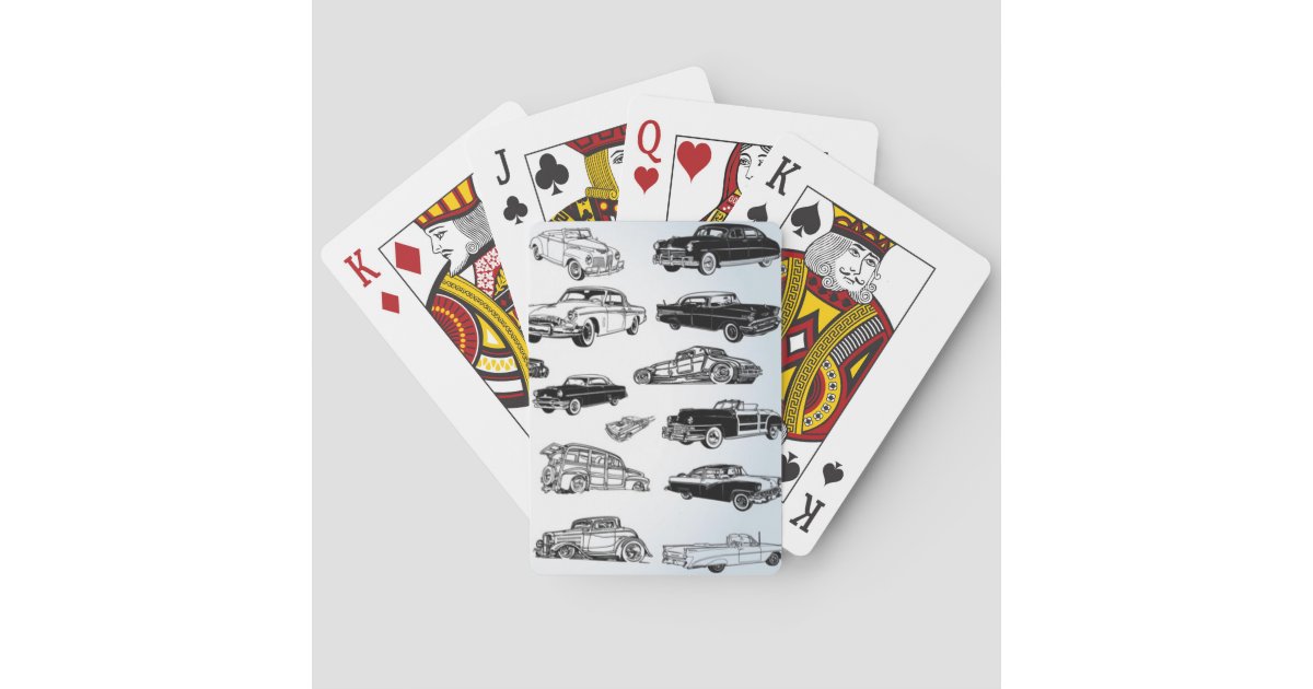 Cool Classic Cars Playing Cards | Zazzle