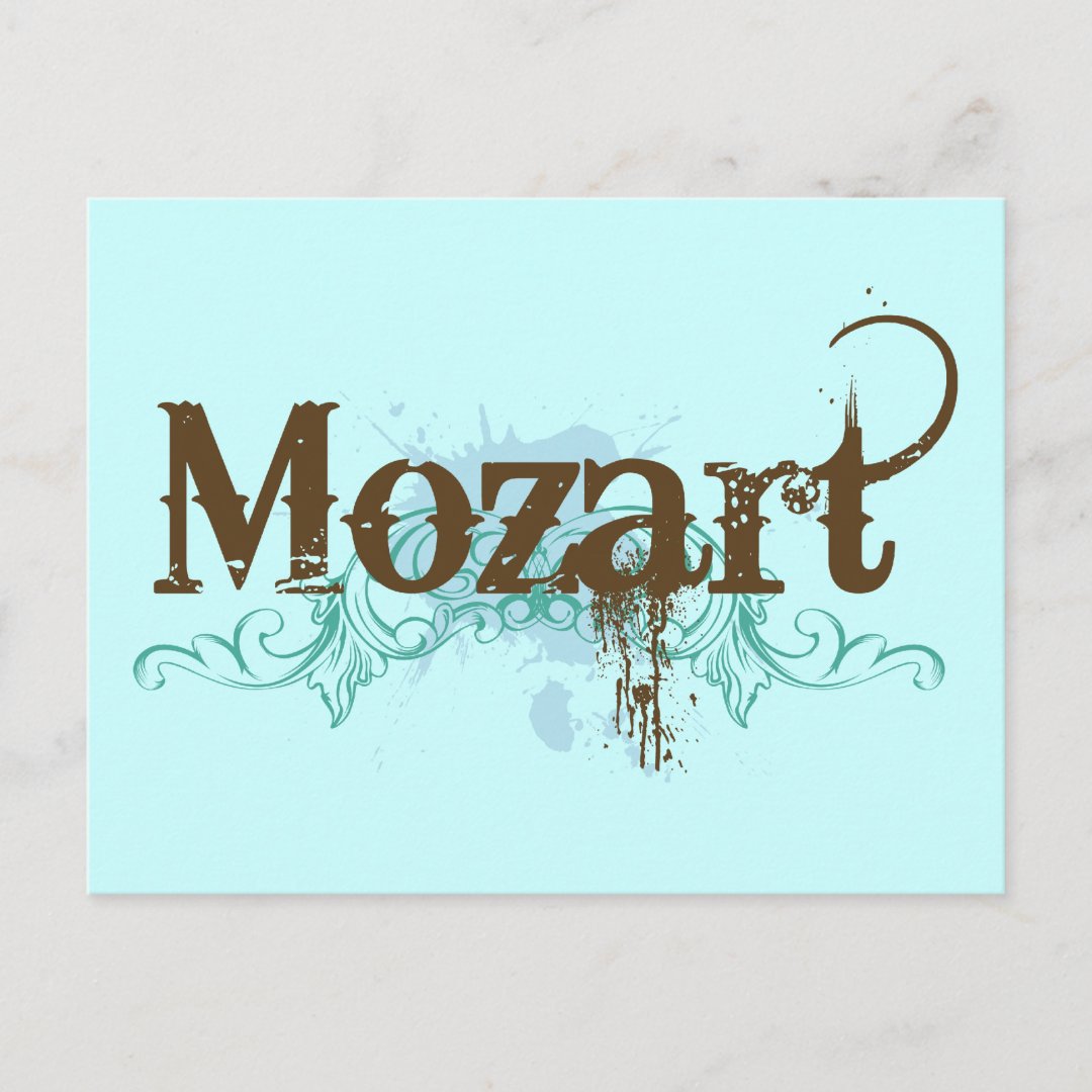 Cool Classical Mozart Postcard | Zazzle
