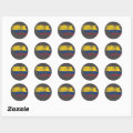 Cool Colombian flag design Classic Round Sticker | Zazzle