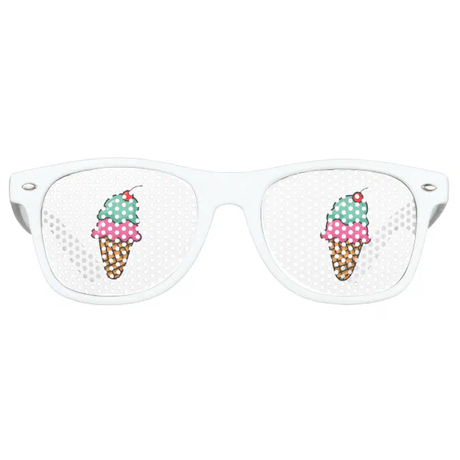 Cool Colorful Ice Cream Cones Retro Sunglasses | Zazzle