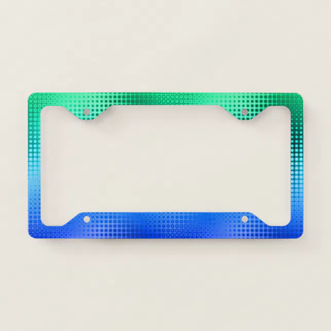 Cool Colors Dot Matrix License Plate Frame | Zazzle