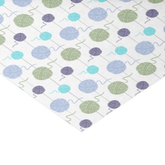 Cool Colors Yarn Ball String Pattern Tissue Paper | Zazzle