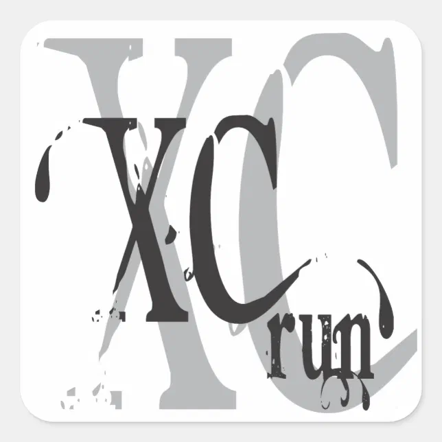 Cool Cross Country Running XC Stickers | Zazzle