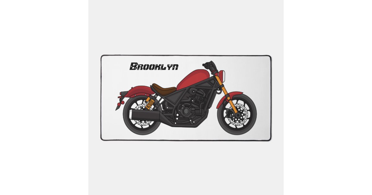 Cool cruiser style motorcycle desk mat | Zazzle