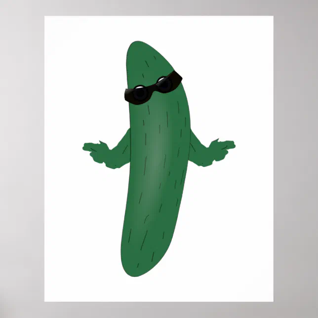 Cool Cucumber Poster | Zazzle