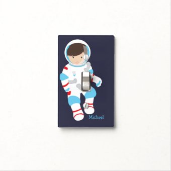 Cool Custom Astronaut Outer Space Light Switch Cover | Zazzle