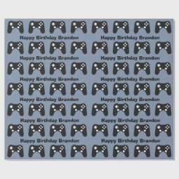 Cool Custom Gamer Wrapping Paper | Zazzle