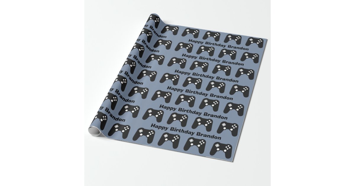 Cool Custom Gamer Wrapping Paper | Zazzle