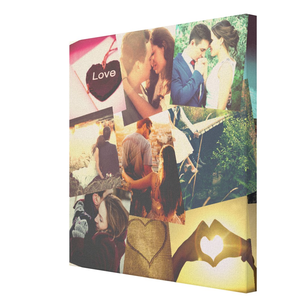 Cool custom photo collage canvas print | Zazzle