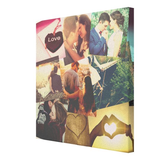 Cool custom photo collage canvas print | Zazzle.com