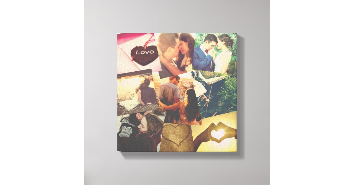 Cool custom photo collage canvas print | Zazzle