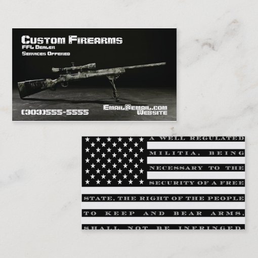 Cool Custom Rifle Business Card | Zazzle