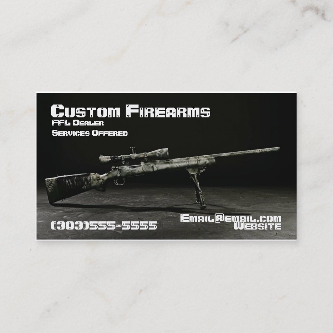 Cool Custom Rifle Business Card | Zazzle