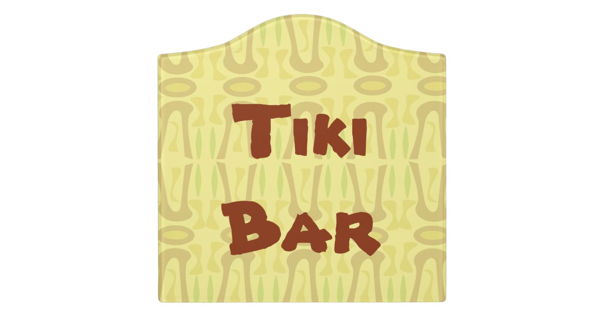 Cool Custom Tiki Background Door Sign | Zazzle