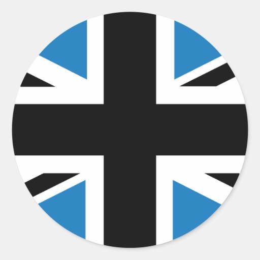 Cool Dark Blue Union Jack British(UK) Flag Classic Round Sticker | Zazzle